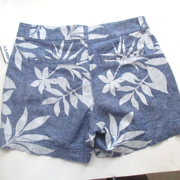 Old Navy | Shorts | Nwt Linen Tropical Print Shorts Blue And Pale Blue ...